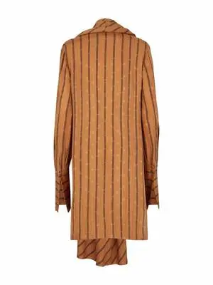 Fendi Karligraphy Striped Silk Dress