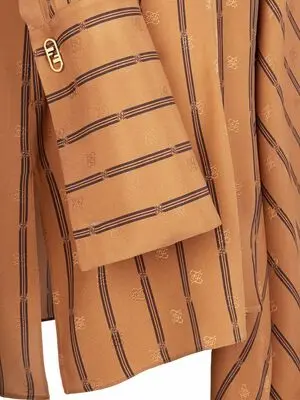 Fendi Karligraphy Striped Silk Dress