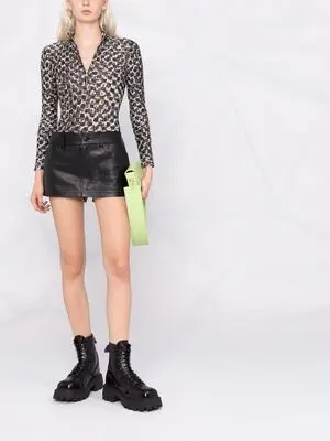 Alexander Wang Low-rise Leather Mini Shorts