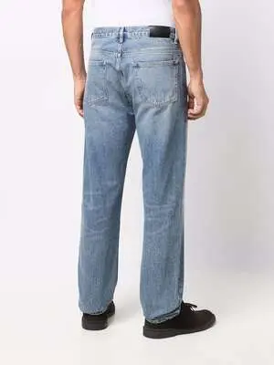 FRAME Washed Straight-leg Jeans
