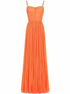 Long Orange Dresses