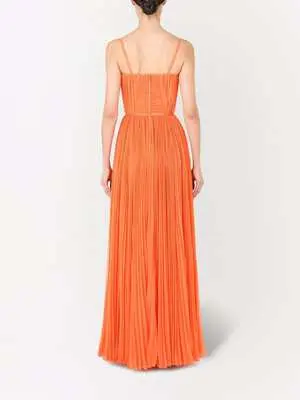 Dolce & Gabbana Pleated Chiffon Maxi Dress