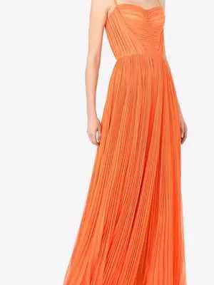 Dolce & Gabbana Pleated Chiffon Maxi Dress