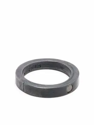 PARTS OF FOUR Sistema Diamond Band Ring - Black