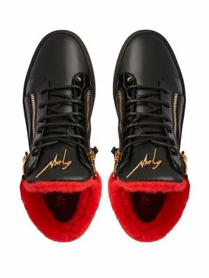 GIUSEPPE ZANOTTI Kriss Winter Mid-top Sneakers - Black
