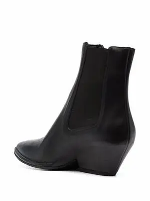 DEL CARLO Mid-heel Leather Ankle Boots