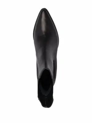 DEL CARLO Mid-heel Leather Ankle Boots
