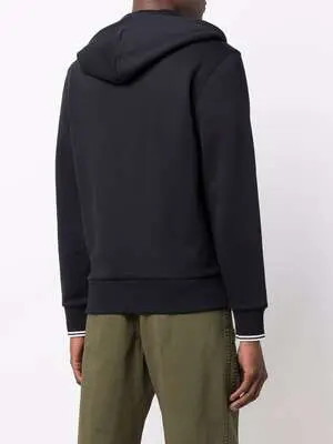 Fred Perry Logo-embroidered Hoodie - Blue