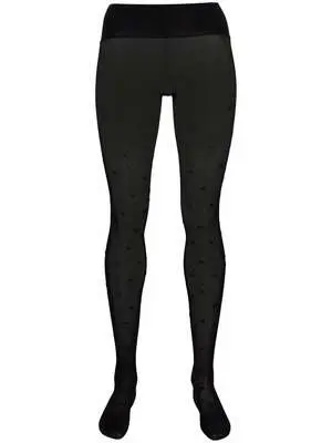 Elisabetta Franchi Monogrammed Tights - Black