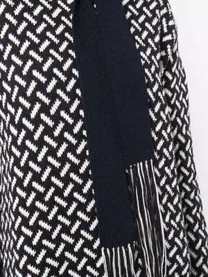 JIL SANDER Scarf-detail Wool Jumper - Blue