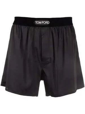 TOM FORD Logo-patch Boxer Briefs - Black