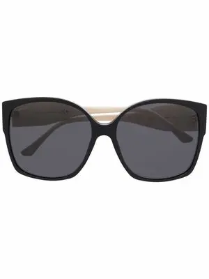 JIMMY CHOO Oversize-frame Sunglasses - Black
