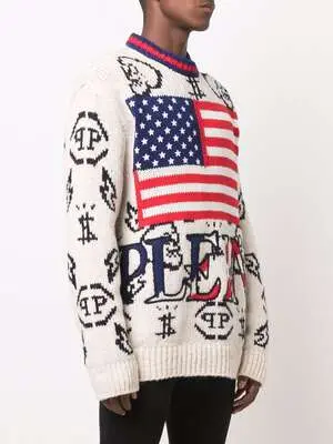 Philipp Plein Usa Flag-print Jumper