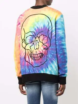 Philipp Plein Skull Tie Dye Sweatshirt