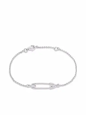 TRUE ROCKS Safety Pin Charm Bracelet - Silver