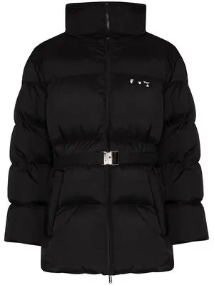 Off-White Hands Off Belted Puffer Down Jacket