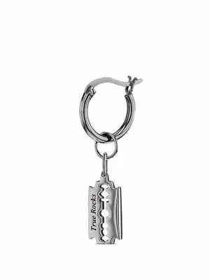 TRUE ROCKS Razor Hoop Earring - Silver