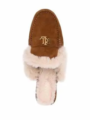 Ralph Lauren Faux Fur-trim Mules