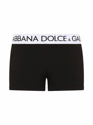 Dolce & Gabbana Logo-waistband Boxer Briefs - Black