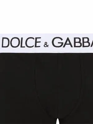 Dolce & Gabbana Logo-waistband Boxer Briefs - Black