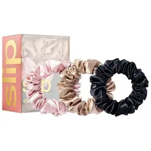 Slip Large Slipsilk Scrunchies Set Of 3 - Black, Pink, Caramel