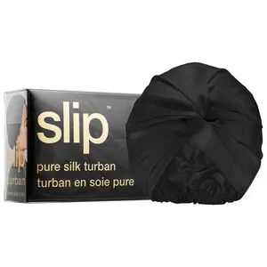 Slip Pure Silk Turban - Black