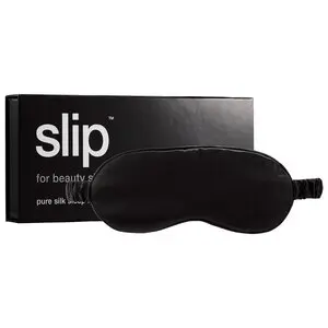 Slip Slip Masque De Sommeil En Soie Noir