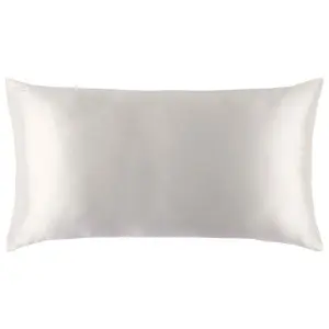 Slip Taie D'oreiller En Soie Très Grand Lit - Blanc