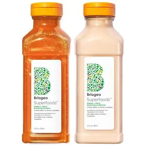 BRIOGEO Superfoods Mango + Cherry Balancing Shampoo + Conditioner Duo For Oil Control - One-color