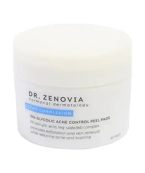 DR. ZENOVIA SKINCARE 10% Glycolic Acne Control Peel Pads 60 Pads