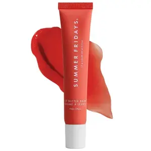 Summer Fridays Lip Butter Balm For Hydration & Shine - Poppy - Sheer Citrus Coral