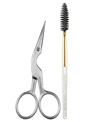 TWEEZERMAN - Tweezerman Brow Shaping Scissors & Brush