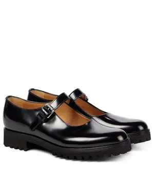 Noir Kei Ninomiya X Church'S Leather Mary Janes In Black - 42% Off
