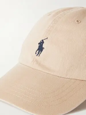 Polo Ralph Lauren Logo-embroidered Cotton-twill Baseball Cap - Neutrals