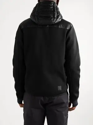 Moncler Quilted Shell And Knitted Hooded Down Ski Jacket