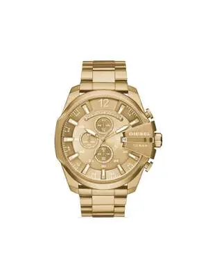 DIESEL® Mega Chief 51mm Chronograph Watch - Gold
