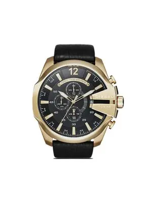 DIESEL® 51mm Mega Chief Strap Watch - Black
