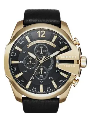DIESEL® 51mm Mega Chief Strap Watch - Black