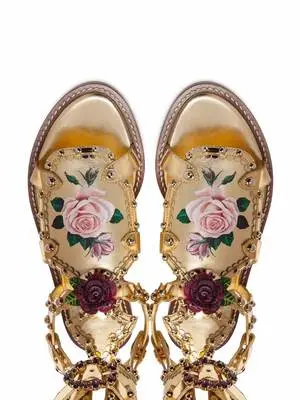 Dolce & Gabbana Floral Gladiator Sandals