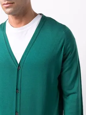 John Smedley Petworth Fine Knit Cardigan - Green