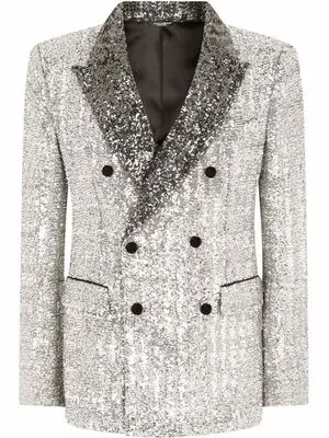Dolce & Gabbana Sicilia-fit Sequin-embellished Double-breasted Blazer