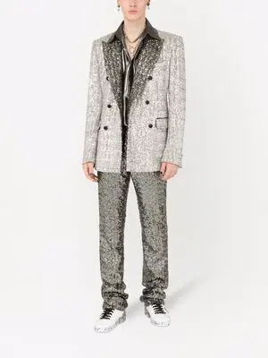 Dolce & Gabbana Sicilia-fit Sequin-embellished Double-breasted Blazer