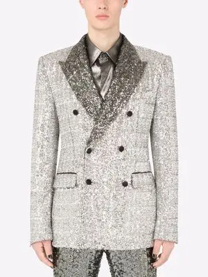 Dolce & Gabbana Sicilia-fit Sequin-embellished Double-breasted Blazer