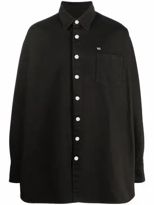 Raf Simons Oversized Logo Denim Shirt