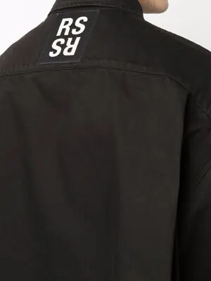 Raf Simons Oversized Logo Denim Shirt