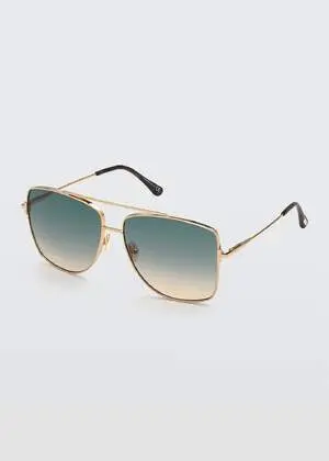 TOM FORD TOM FORD Reggie Metal Aviator Sunglasses One-color