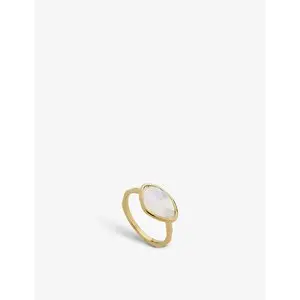 Monica Vinader Petal Moonstone Ring - White