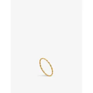 Monica Vinader Corda Skinny Ring - Yellow Gold