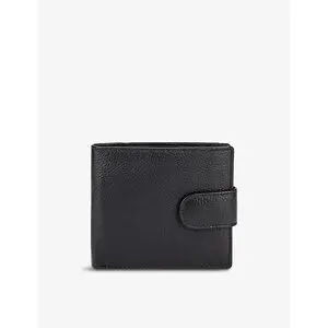 DENTS Beauley Brand-embossed Press Stud Grained Leather Billfold Wallet