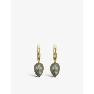Monica Vinader Fiji Labradorite Huggie Earrings - Grey